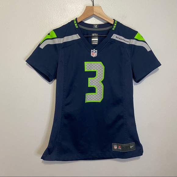 Nike | Shirts | Seattle Seahawks Jersey Small Blue On Field Russell ...